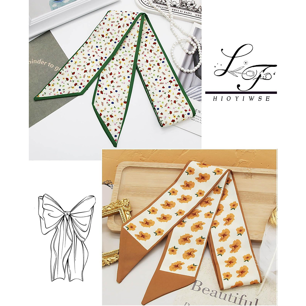 Hioyiwse Purse Scarf Headband Scarf Handbag Scarf Neck Scarf Purse Decorative Scarf Purse Fashion Present 01