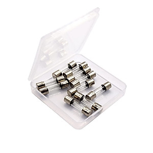 SIXQJZML 10 Pack F2AL Fast-Blow Fuse 2A 250V Glass Fuses 0.2 x 0.78 inch / 5 x 20 mm (2amp) (F2A)