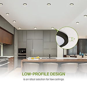 ASD LED 5" Round Flush Mount Light | 10W 720LM 3000-5000K 120V | 3CCT, Dimmable, Ultra Slim, ETL Listed | Thin Surface Lamp, Bedroom Ceiling Lighting | Bronze, 6 Pack