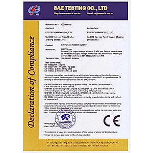 MyVolts 12V Power Supply Adaptor Compatible with/Replacement for Western Digital 8TB My Book Thunderbolt Duo External Hard Drive - US Plug