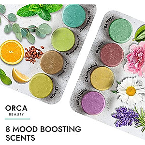 Shower Steamers (8 Scents) Includes Eucalyptus Shower Bombs, Shower Steamers Aromatherapy Shower Steamer, Shower Bombs Aromatherapy, Shower Bomb Menthol, Shower Steamers for Women & Men Shower Tablets