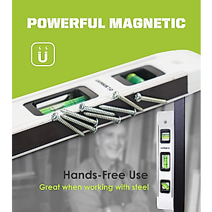 URASISTO 2 Pack Torpedo Level 9-INCH Level with 45°/90°/180° Bubbles, Small Measuring Tool