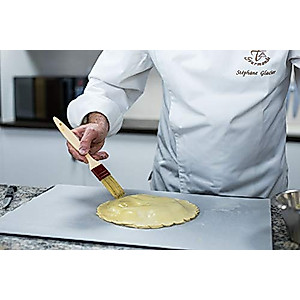 Matfer Bourgeat Natural Pastry and Basting Brush, Flat, Commercial Grade with Exoglass Handle, 1 1/2"