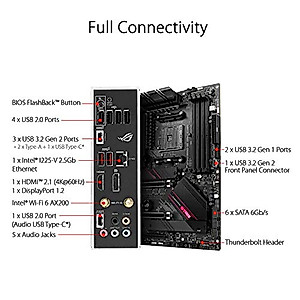 ASUS ROG Strix B550-A Gaming AMD AM4 Zen 3 Ryzen 5000 & 3rd Gen Ryzen ATX Motherboard (PCIe 4.0, 2.5Gb LAN, BIOS Flashback, Dual M.2 with heatsinks, Addressable Gen 2 RGB Header and Aura Sync