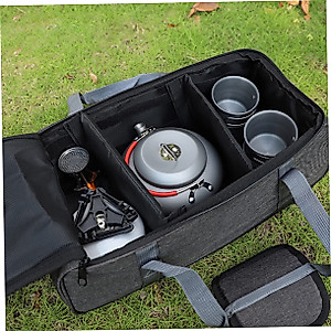 VALICLUD Outdoor Storage Bag Fine China Storage Containers Frying Pan with Lid Container with Lid Utensil Bag Outdoor Stove Snack Bar Organizer Flatware Storage Large Barbecue Oxford Cloth