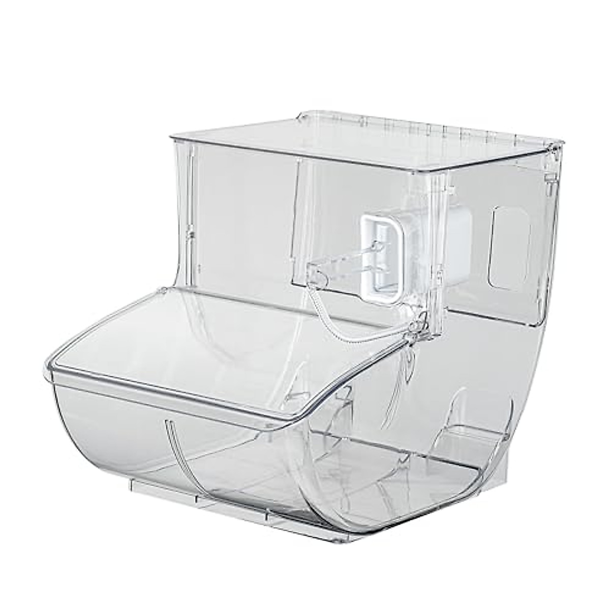 Restaurantware Met Lux 5.3 Gallon Food Storage Container, 1 Airtight Treat Box - With Scoop, Holds Up To 80 Cups, Clear Plastic Cereal Container With Lid, For Kitchen Or Pantry Organization