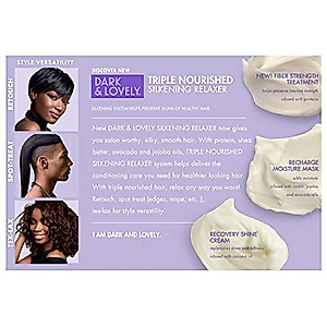 SoftSheen-Carson Dark and Lovely Triple Nourished Silkening No-Lye Relaxer with Shea Butter, Super