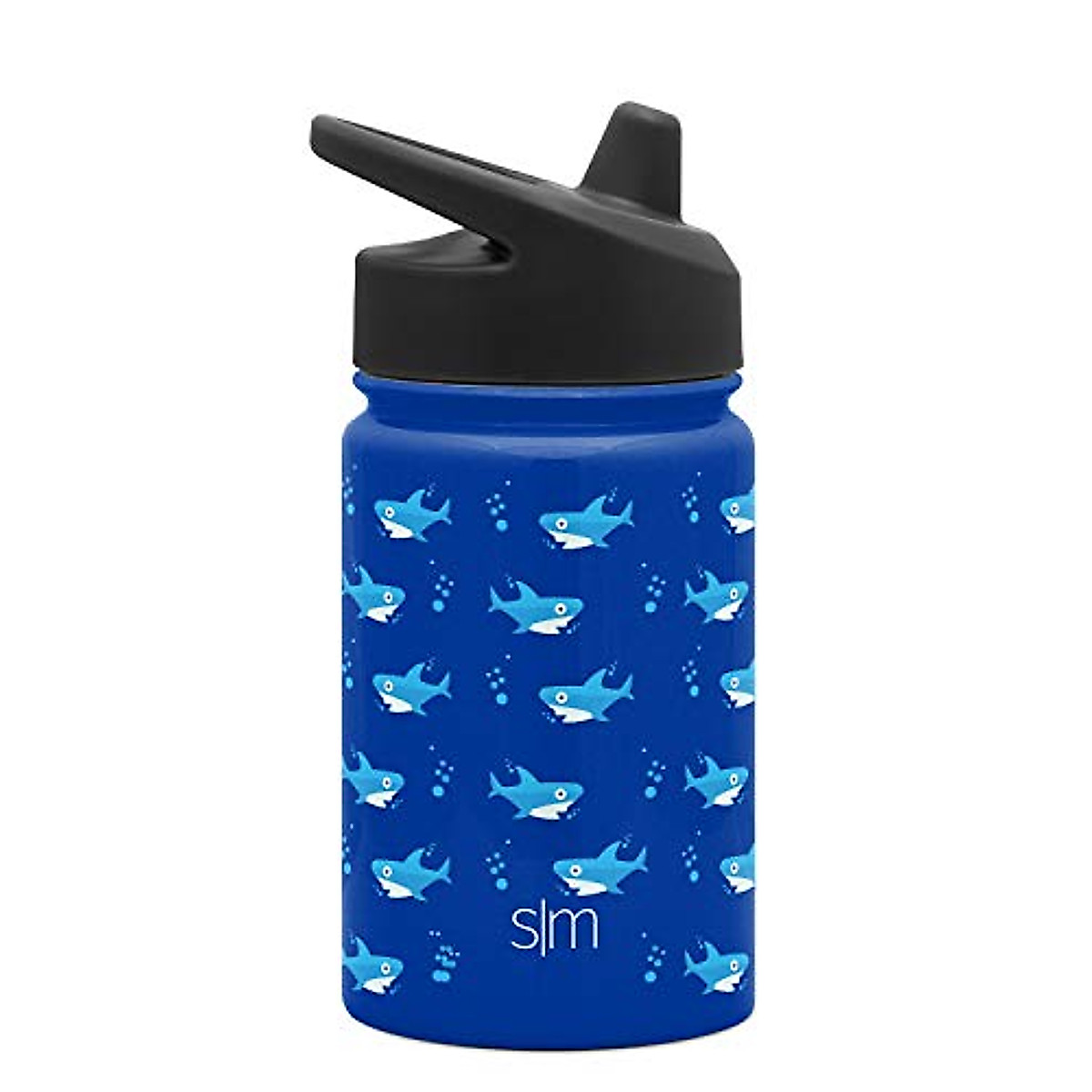 Simple Modern Kids Summit Sippy Cup Thermos 10oz - Stainless Steel Toddler Water Bottle Vacuum Insulated Girls and Boys Hydro Travel Cup Flask -Shark Bite Purple