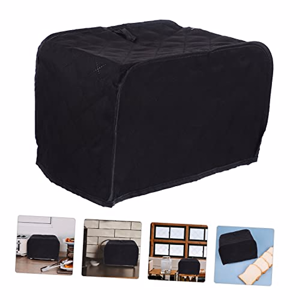 KICHOUSE Bread Machine Dust Cover Oven Microwave Combo Oven Protector Air Fryer Toaster Air Fryer Cover Toaster Protector Kitchen Protection Cover Bread Machine Sleeve Home Supply Black