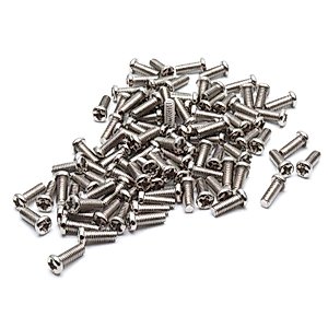 Xiaoyztan 100 Pcs M3x8mm 201 Stainless Steel Phillips Pan Head Machine Screw Bolt Full Thread Plain Finish Fastener