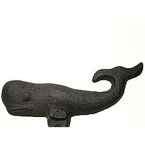 Whale Metal Double Wall Hook, 6.5 inches by 4.5 inches