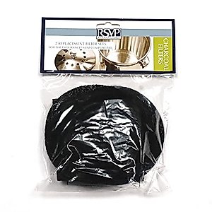 RSVP International Kitchen Collection Compost Pail, Filter Replacement, 2-Piece, 1/2-Gallon, Charcoal