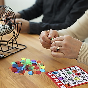 GSE Games & Sports Expert 1,000 Pieces 3/4-Inch Multi-Color Bingo Chips, High-Contrast Transparent Counting Chips for Bingo Games, Parties