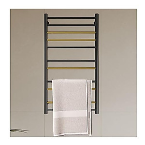 NJDQFA Wall Mounted Energy-Saving Electric Towel Warmer,Stainless Steel Hot Towel Warmer Thermostatic,Heated Towel Racks for Bathroom,Hard Wired
