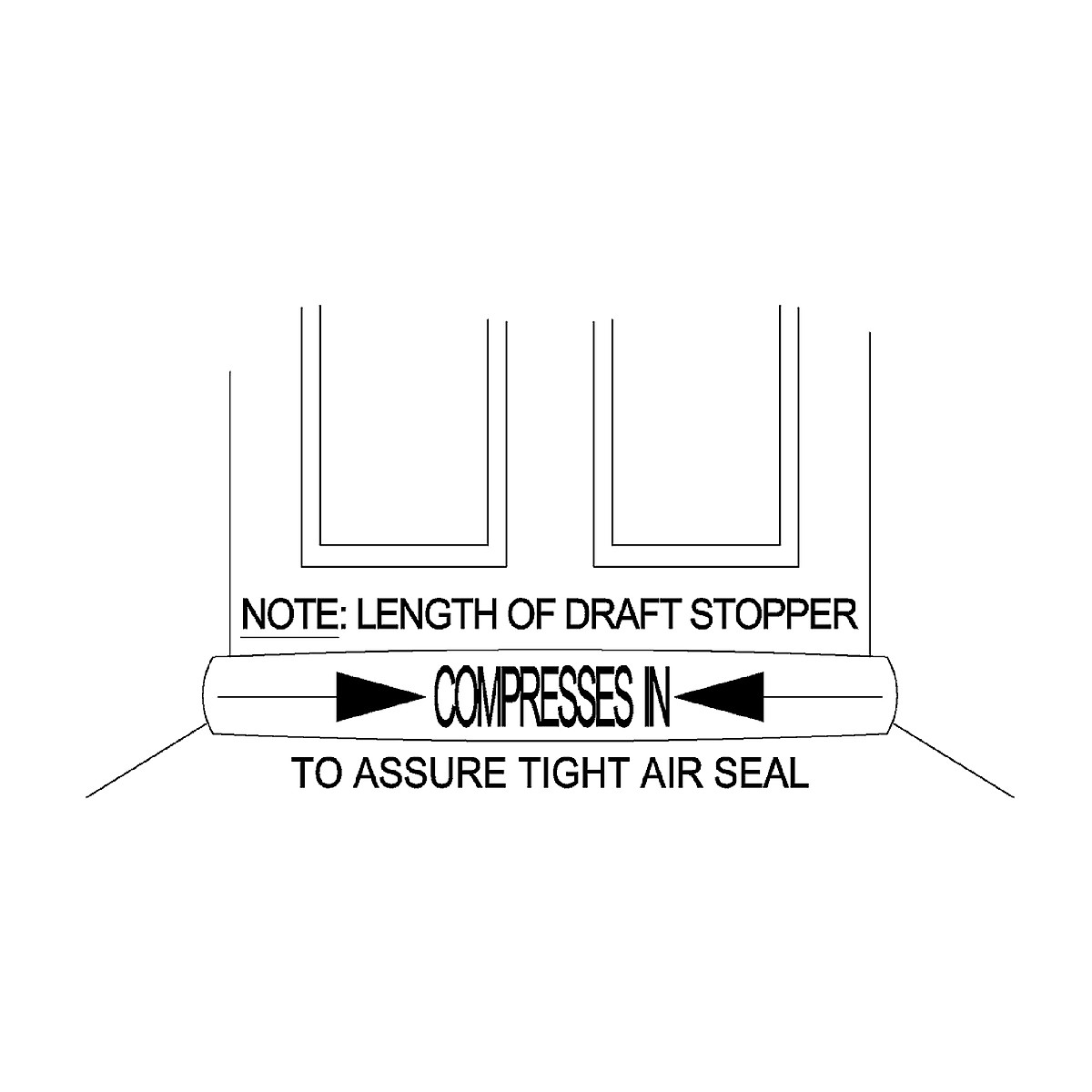 Draft Stopper 3 inch Diameter Length fits a 36" Door Red Pepper Pattern