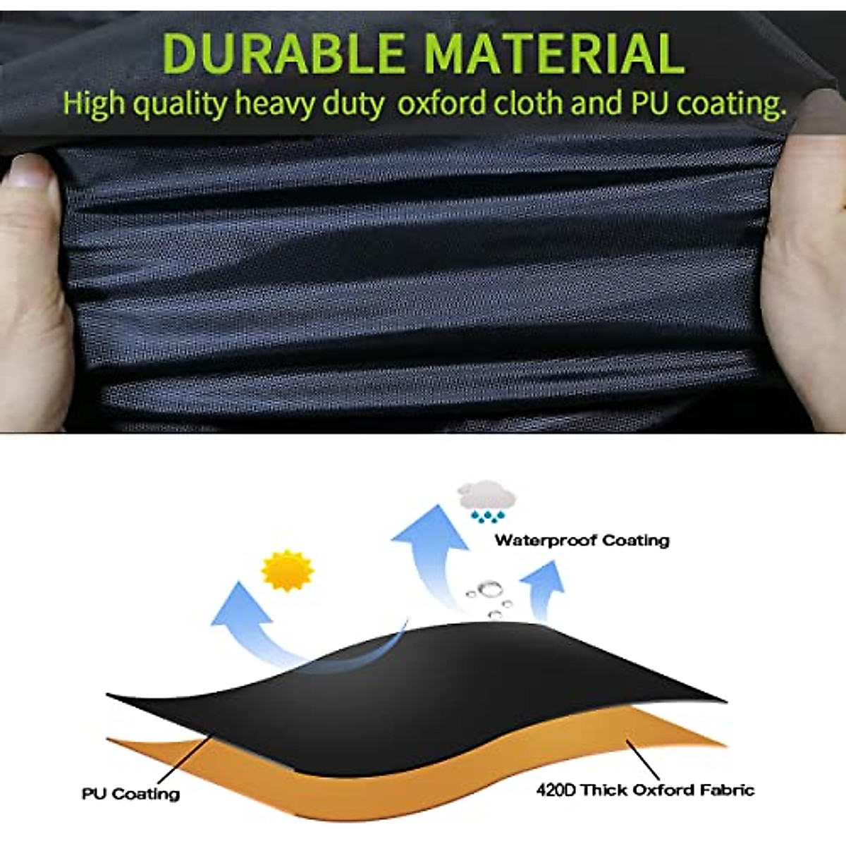 4-6 Seaters UTV Covers Waterproof Outdoor,Heavy Duty Fadeless Oxford Cloth,Windproof All Weather Side by Side Covers Accessories for Polaris RZR Can-Am Yamaha Honda,157Lx59Wx71H Inches