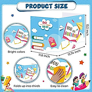 Zhehao 24 Pack Privacy Boards for Student Desks Cardboard Privacy Dividers for Desks Classroom Privacy Folders Screen Partition Trifold Table Desk Divider Bulk for School Home Study Test
