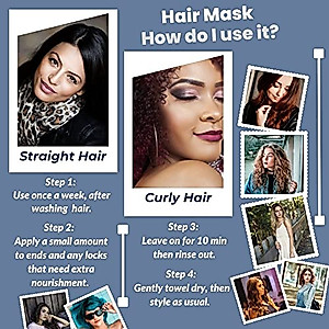 Hair Mask - Deep Hair Conditioner Repair Treatment For Dry Damaged Hair - Made With Organic Aloe, Essential Oils & Other Hair Nourishing Ingredients - Salon Quality- Sulfate Free - No Harmful Chemicals - For Women & Men - 8oz -Christina Moss Naturals