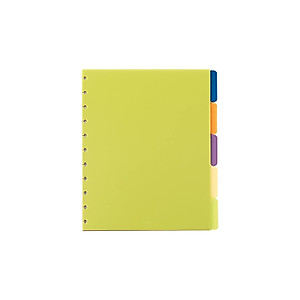Staples? Arc Notebook Poly Index Dividers, Letter-Sized, Assorted Colors, Set of 5