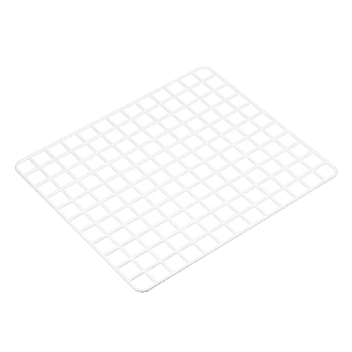 METALLIXITY Dish Drainer Rack (11.1" x 9.4"), Plastic Dish Drying Rack Draining Board for Kitchen Sink Countertop Cabinet, White