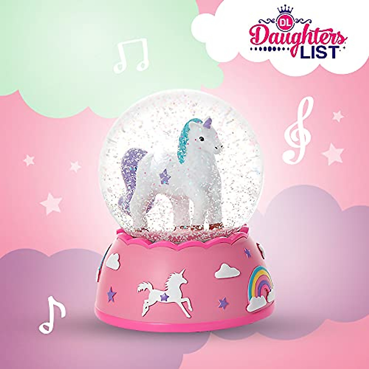 Shatterproof Unicorn Snow Globe for Girls | Musical Snow Globe - Unicorns Gifts for Girls | Unbreakable Snow Globes for Kids - Snowglobe | Granddaughter Gifts from Grandma| Plastic Snow Globe