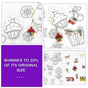 POPMISOLER 183 Pieces Shrink Plastic Kit DIY Ornaments or Creative Craft DIY Accessories Kit for All Ages Great Gift