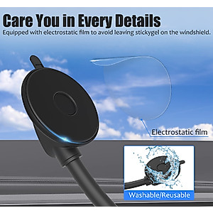 Charchendo Car Dashboard Phone Mount for Samsung Galaxy Z Fold, Windshield Tablet Holder with Suction Cup Compatible with Samsung Galaxy Z Flip 3 4, Z Fold 3 4, iPad Pro Air Mini and 4-12.9'' Devices