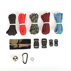lesolar Paracord Bracelet Jig Wristband Maker Wood DIY Knitting Wristband Knitting Tool Braided Parachute Cord Weaving Tools