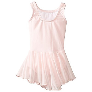 Clementine Apparel Girls' Little (2-7) Leotard Dress Sleeveless Tank One Piece Ballerina Top Dancewear Costume, Light Pink, 3-4