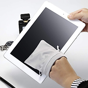 aisswzber 4 Pack Microfiber Eyeglass Sunglasses Gadgets Cleaning & Storage Pouch