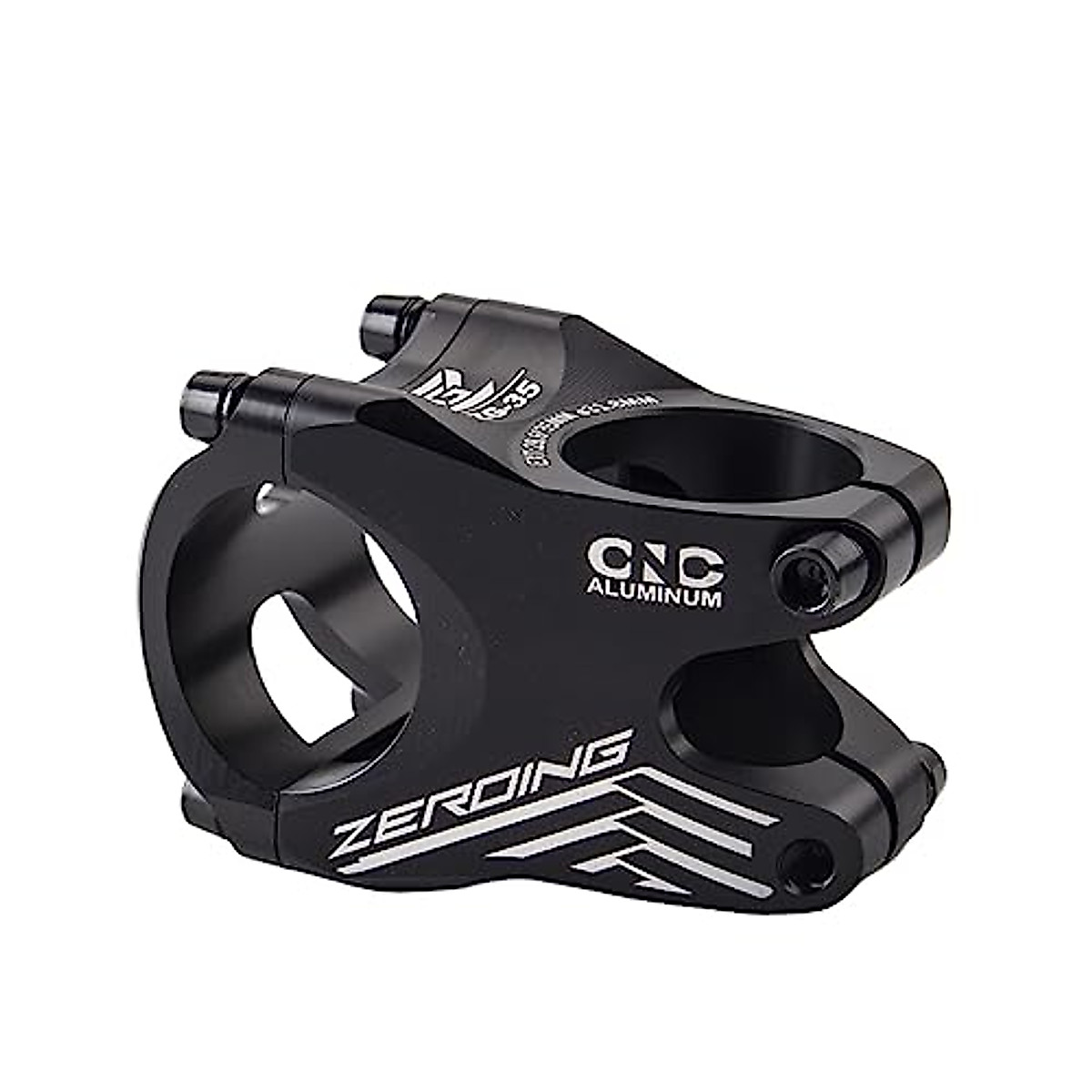 EVOSID Bicycle Handlebar Stem MTB CNC Power Short 35mm Mountain Bike Bridge 31.8 Pipe Cycling Stem Riser Table (Black)