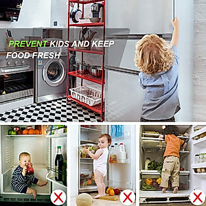 WSDCAM Freezer Door Alarm with Delay When Left Open, 3/15/30/60 Seconds Adjustable Delay Refrigerator Alarm Wireless Fridge Alarm Door Open Alarm Loud 108 dB