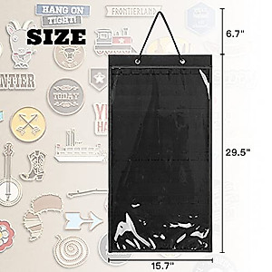 HUHYNN Hanging Brooch Pin Organizer, Dust-proof Enamel Brooch Pin Display, Brooch Collection Storage Organizer, Hold Up to 170 Brooch Pins (Black)