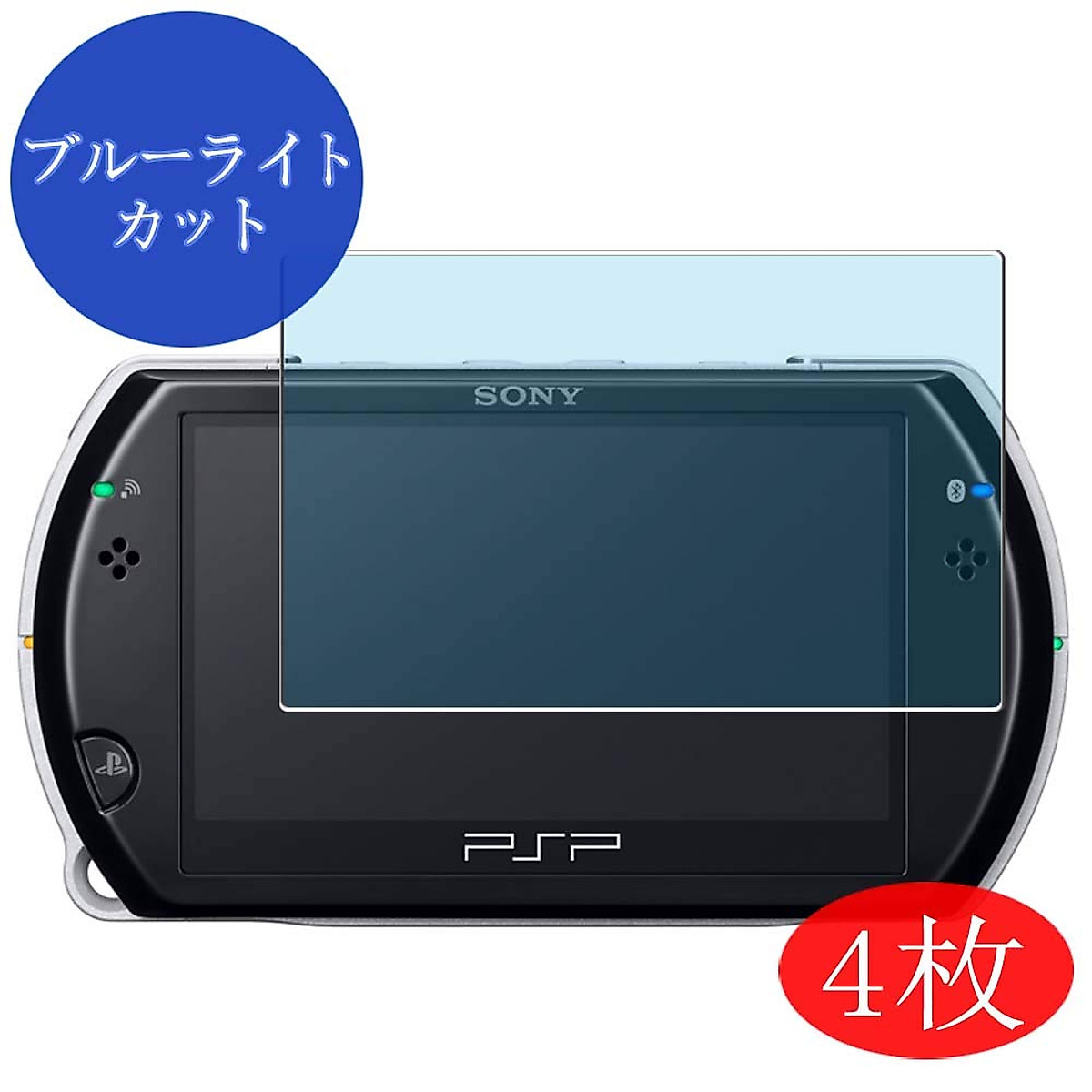 Synvy [4 Pack] Anti Blue Light Screen Protector, Compatible with PSP go (PSP-N1000) TPU Film Protectors [Not Tempered Glass]