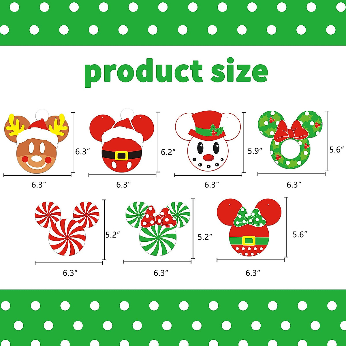 Mouse Christmas Tree Decorations Candy Garland for Merry Christmas Candy Cutouts Banner Decorations for Kids Birthday Party Baby Shower Decorations