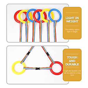 Kisangel 6 Pieces Kids Safety Walking Rope Preschool Toddlers Walking Rope with Ring for Daycare School, Nursery, Kindergarten