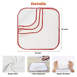 FAMOPLY 54 Pack Flannel Cloth Baby Wipes with Dispenser, Reusable natural skin-friendly baby wipes, Body Face Hand Washcloth Essential for Cloth Diapers 8x8 inch