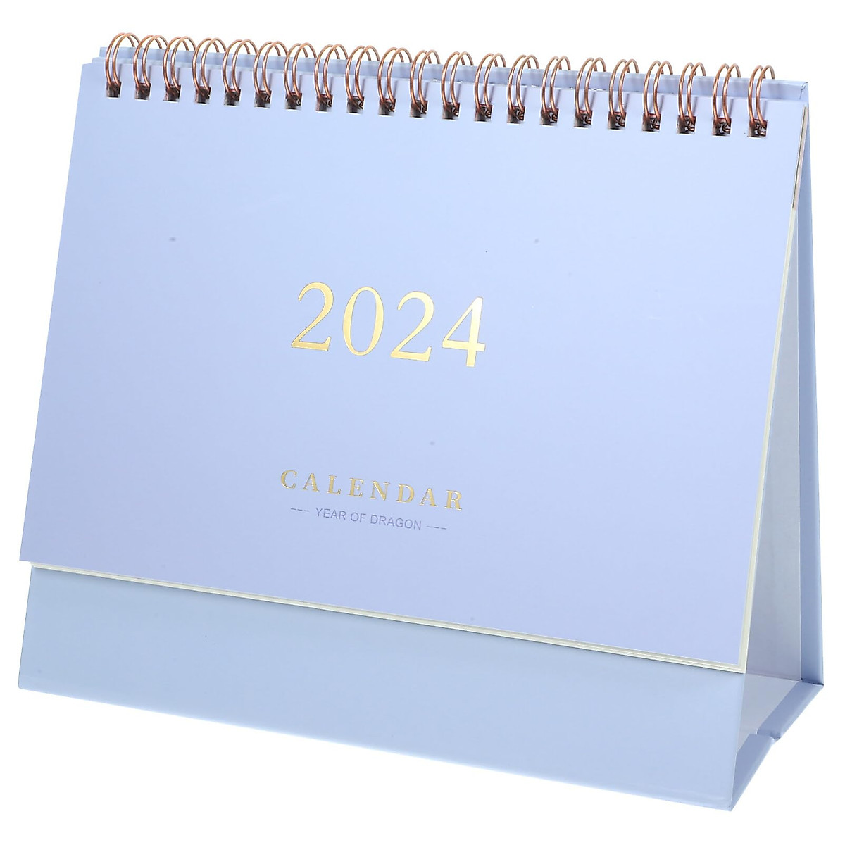 STOBOK 2024 Desk Calendar Tabletop Decor Work Desk Decor Desktop Decor Desk Calendars Office Desk Decorations Desk Pad Calendar Mini Desk Calendar Purple Notebook Bronzing Paper Student