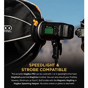 MagMod MagBox PRO 24" Octa Softbox with Integrated Gel Slot and Storage Pocket for Fabric Diffuser | Compatible with Speedlight Flashes and Strobes