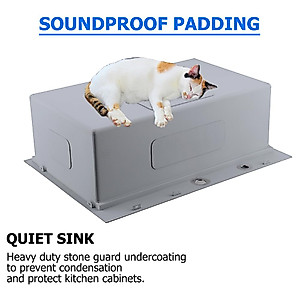 33-inch Drop in Kitchen Sink Workstation, BoomHoze 33x19 Topmount Drop-in Kitchen Sink 16 Gauge Stainless Steel Kitchen Sink Handmade Single Bowl Deep Kitchen Sink with Cutting Board