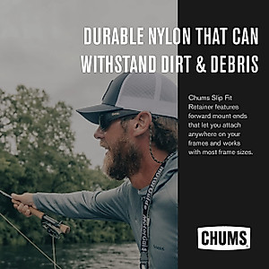 Chums Slip Fit Rope Glasses Retainer - Unisex Adjustable Eyewear Holder Sunglasses Strap (Black/Brown/Tan), One Size, (12121827)