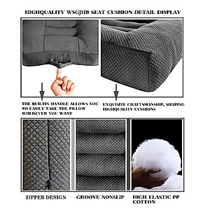 WSGJHB Car Booster Seat Cushion Heightening Height Boost Mat, Breathable Mesh Portable Car Seat Pad Angle Lift Seat Cushions Ideal for Car Office,Home, Used All The Year,C,40x40x12cm