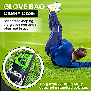 MAMBA Goalkeeper Gloves for Youth & Adult - Premium Quality Latex Palm & Back Hand; Finger Spine Protection & Double Layer Wristband. Goalie Gloves for Men, Women, Boys & Girls (5)