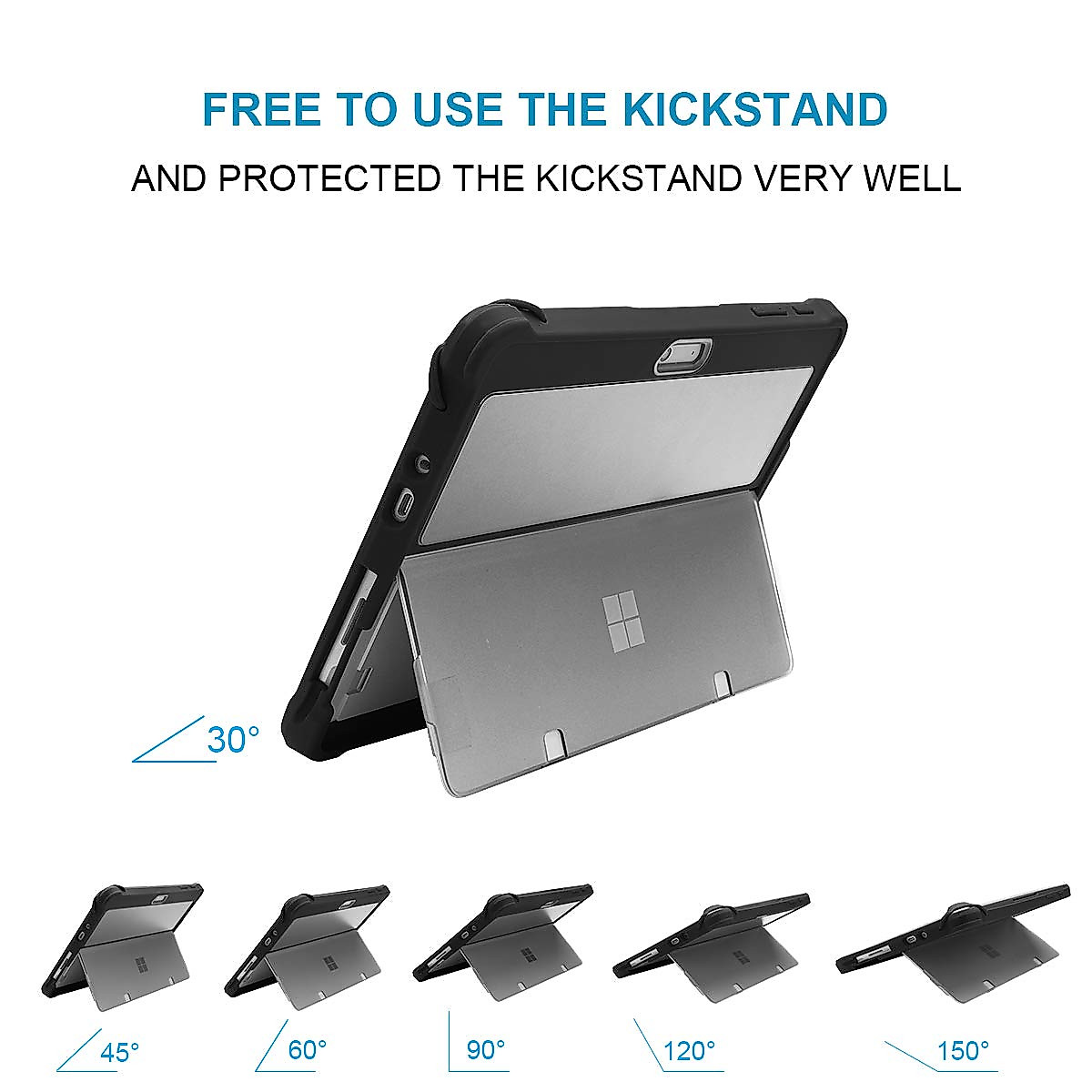 Youtec for Surface Go 3 Case Surface Go 2 Case, Surface Go Case, Shockproof Rugged Folio Surface Go 3/ Go 2/ Go Protective Case Cover Compatible with Microsoft Surface Go 2/ Go 3/ Go 10 inch Tablet