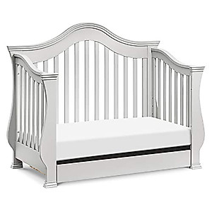 DaVinci Ashbury 4-in-1 Convertible Crib with Toddler Bed Conversion Kit in Cloud Grey, Greenguard Gold Certified