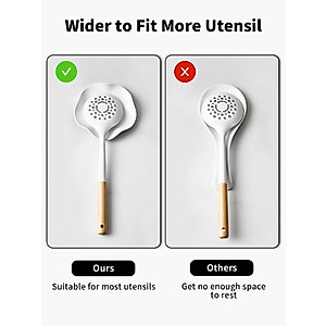 ABRUTY Spoon Rest for Stove Top, Ceramic Spoon Holder for Counter, Modern Farmhouse Decor Accessories for Spatula, Spoons or Tongs