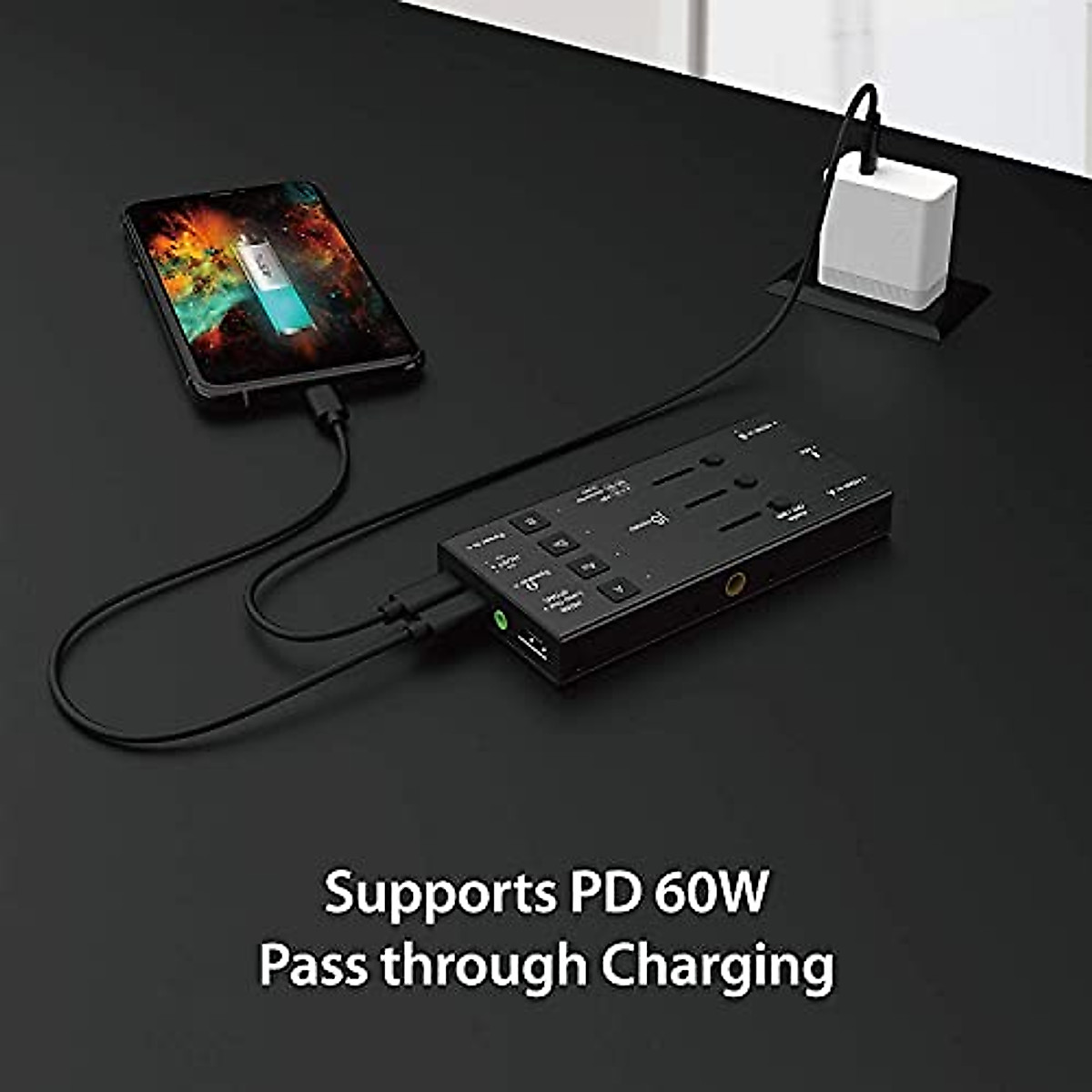 j5create Live Video Capture Card - Dual HDMI to USB-C, Supports 1080p 60Hz Video and Audio Recording, Power Delivery 60W Pass Through, Ideal for PC Xbox Playstation Android Game Live Streaming (JVA06)