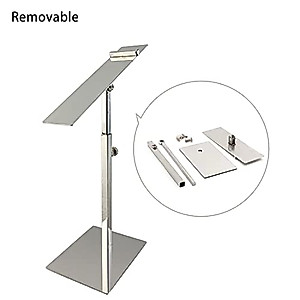 VIDAYA Silver Shoe Display Stand, Stainless Steel Shoe Display Risers Stand Countertop Adjustable Retail Supplies, Shoe Rack Set of 2