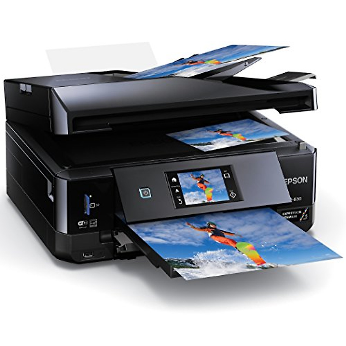Epson XP-830 Wireless Color Photo Printer with Scanner, Copier & Fax, Amazon Dash Replenishment Ready, C11CE78201, 1