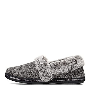 Skechers Women's Cozy Campfire Wakey Slipper, Charcoal, 9